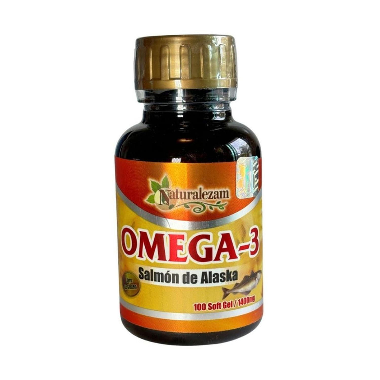 Omega 3 Naturalezam Salmon Alaska 1400mg 100 Capsulas Blanda blanco ...