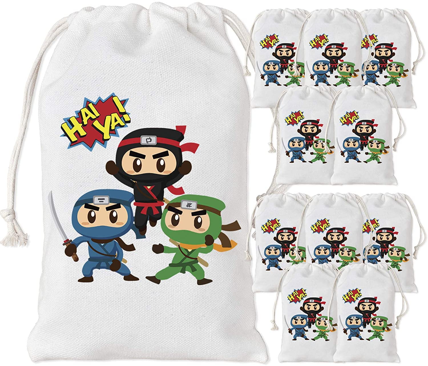 12 Pack Ninja Party Supplies for Boys Favors Bags Ninja Treat Candy ...