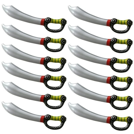 12 Pieces Inflatable Pirates Swords,Halloween Christmas Baby Shower ...