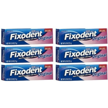 Fixodent Denture Adhesive Cream Original, All Day Hold for Fulls and ...