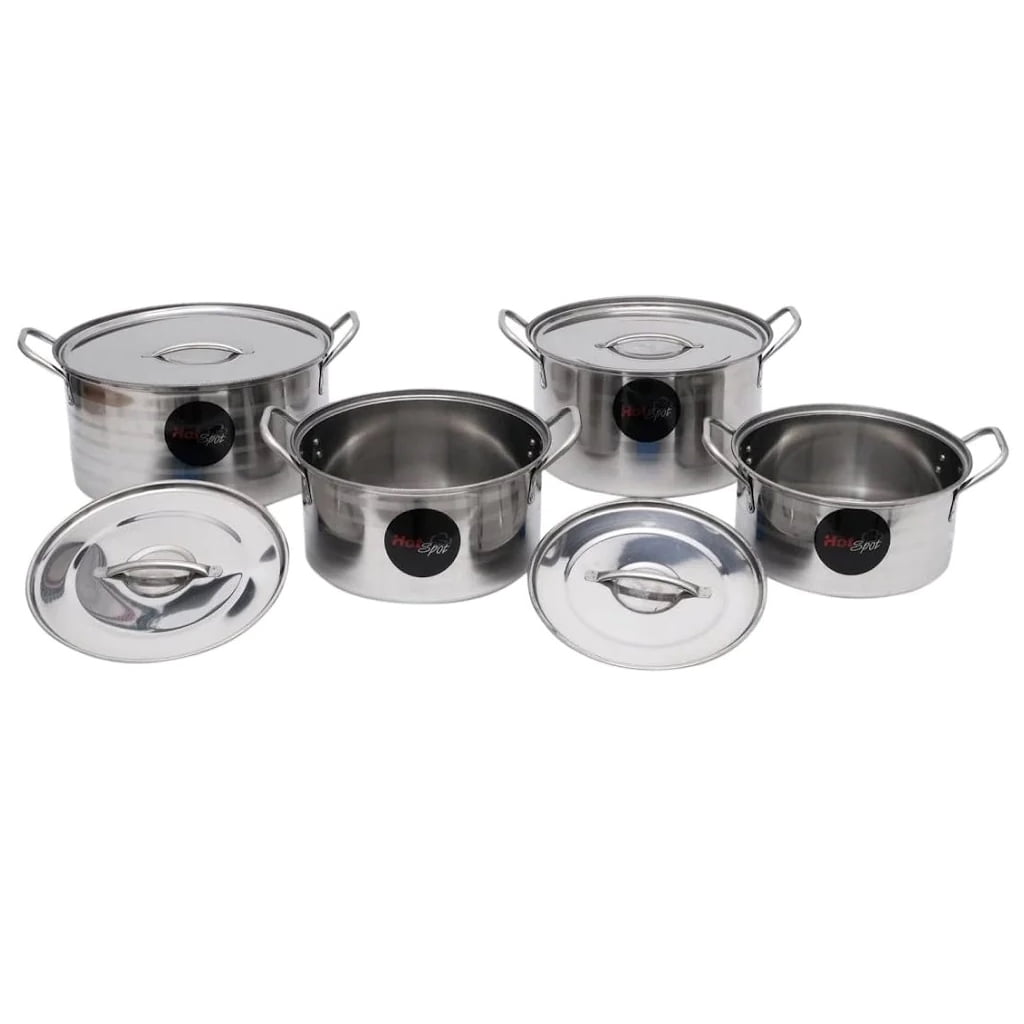 Ollas de Acero Inoxidable con Asas y Tapa, Juego de 8 piezas Hot Spot Z309 | Bodega Aurrera en línea