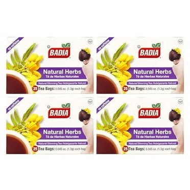 Badia Natural Herbs Slimming Tea Bags, 25 count, (Pack of 10) - Walmart.com