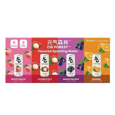 GENKI FOREST Bubbly Flavored Calamansi (Lime) Sparkling Water, 11.15 fl. oz Can - Pack of 24 ...