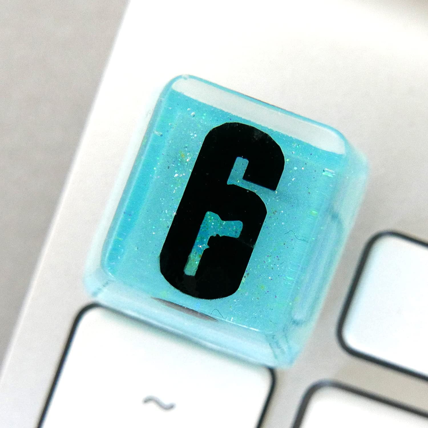 Gaming Keycaps Rainbow 6 Black Ice Resin Keycaps for Cherry MX Swtiches ...