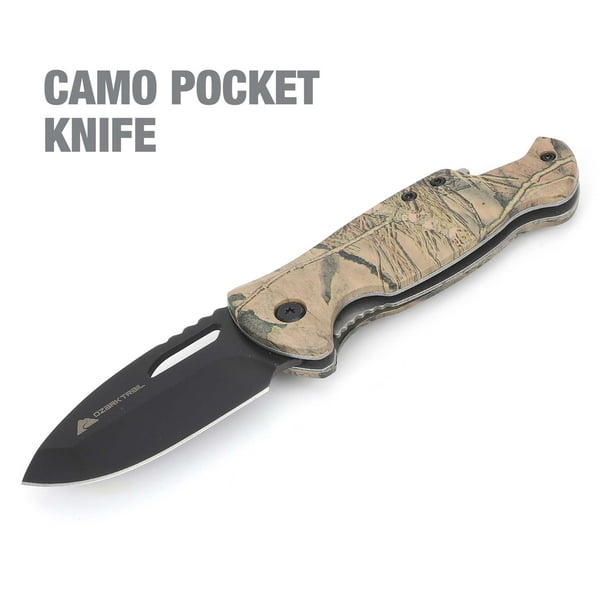 Ozark Trail Mossy Oak Camouflage Folding Knife, with Clip - Walmart.com
