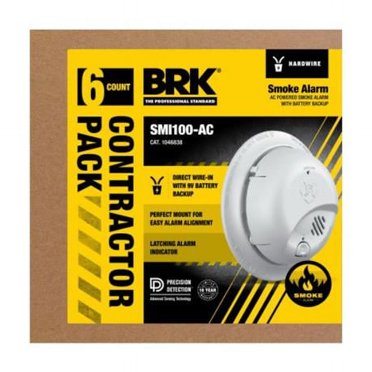 BRK Hard-Wired w/Battery Back-up Ionization Smoke Detector - Walmart.com
