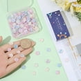 210Pcs 6 Colors Opaque Resin Bead Caps Flower Mixed Color 10x3mm Hole ...