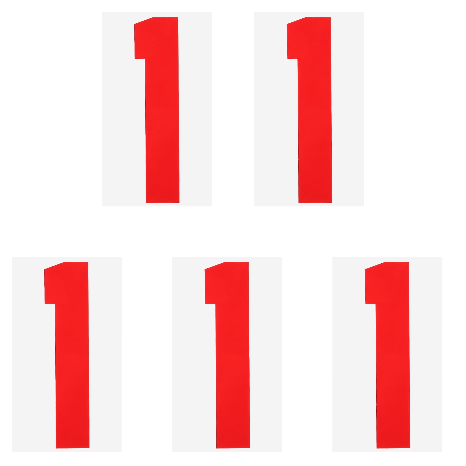 Uxcell Iron on Numbers 1 Heat Transfer 8" Red Single Number 5 Pack ...