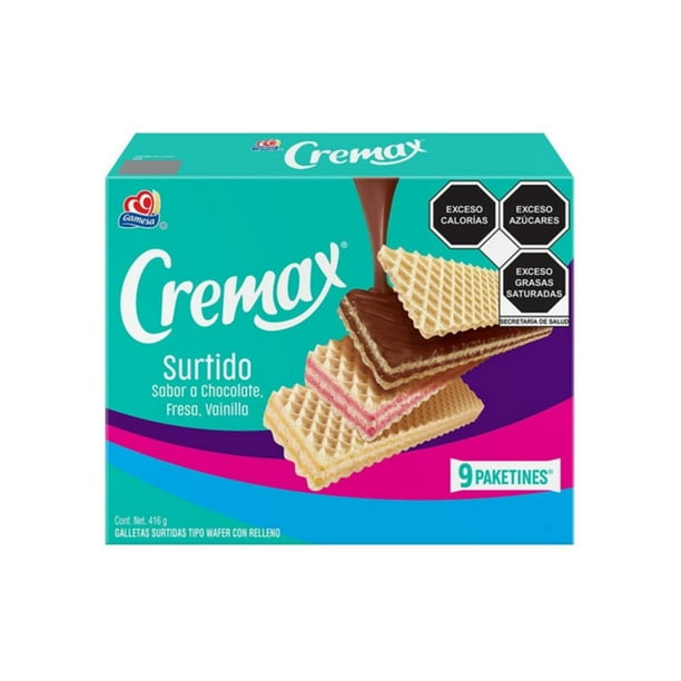 Pack de 12 Galletas Gamesa Cremax Surtidas 416 gr Gamesa 416g | Walmart ...
