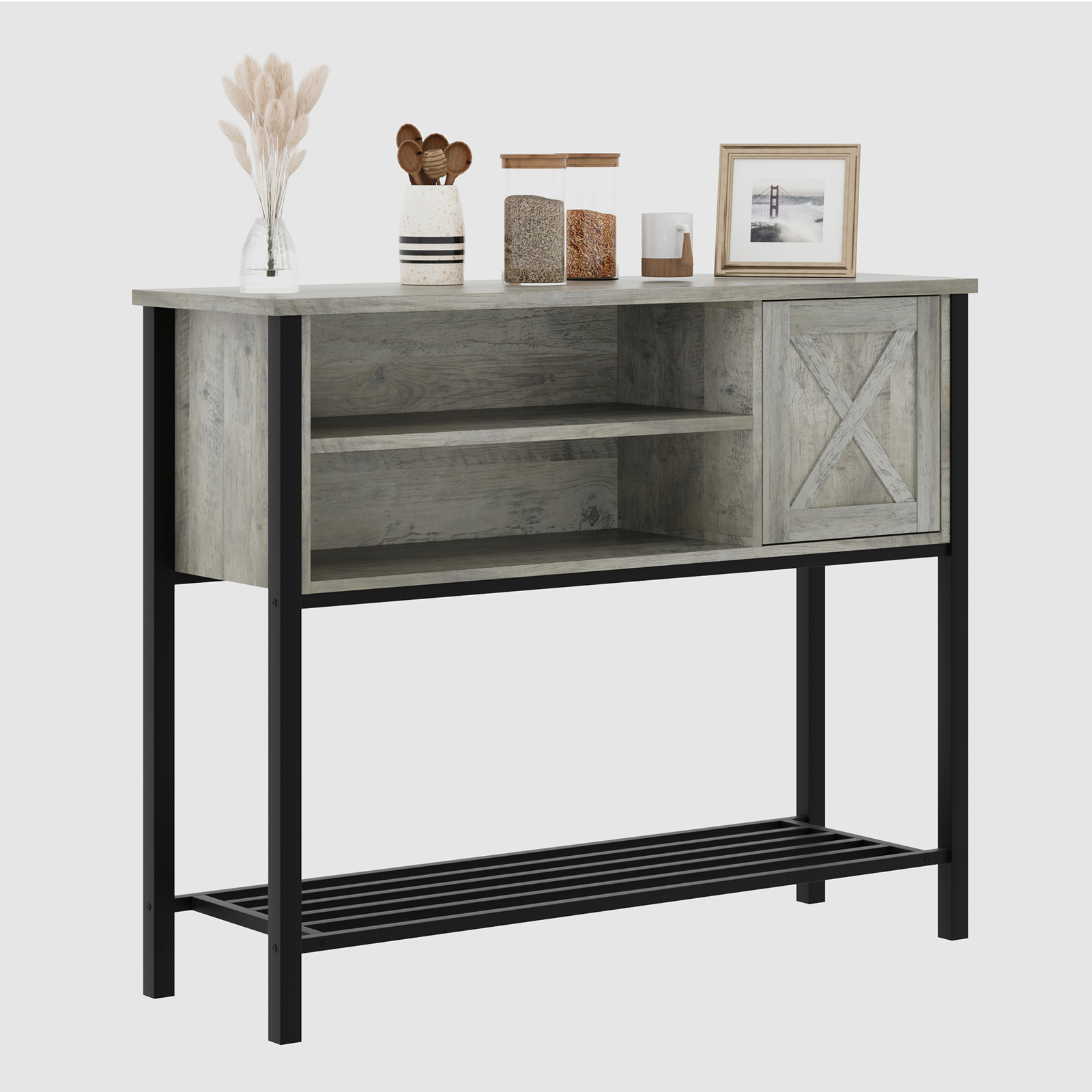 Coffee Bar Cabinet, Kitchen Buffet Storage Cabinet, Farmhouse Buffets ...