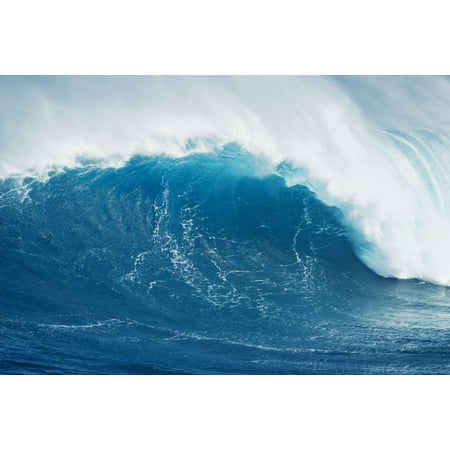 Hawaii, Maui, Peahi, Large wave at the famous Peahi, also known as ...