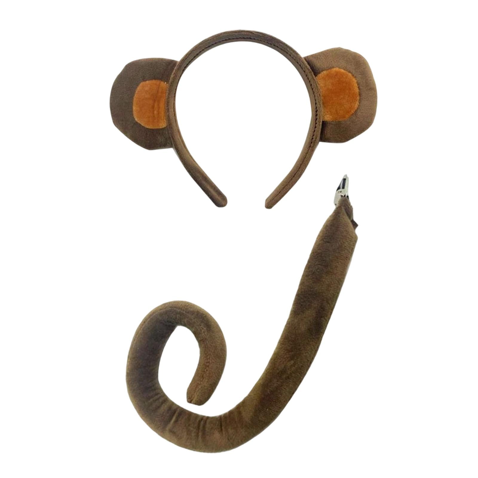 Conjunto de orejas y cola de mono, bonito y ligero, accesorio de ...