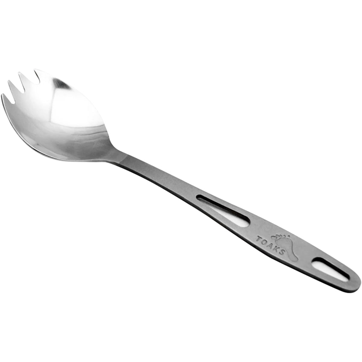 TOAKS Polished Head Titanium Camping Spork with Matte Finish Handle ...