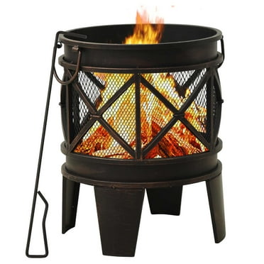 vidaXL Fire Pit Fireplace for Camping Picnic Firebowl Outdoor with ...