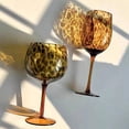 Vintage Leopard Print Wine Glass - Large Capacity Crystal Goblet for ...