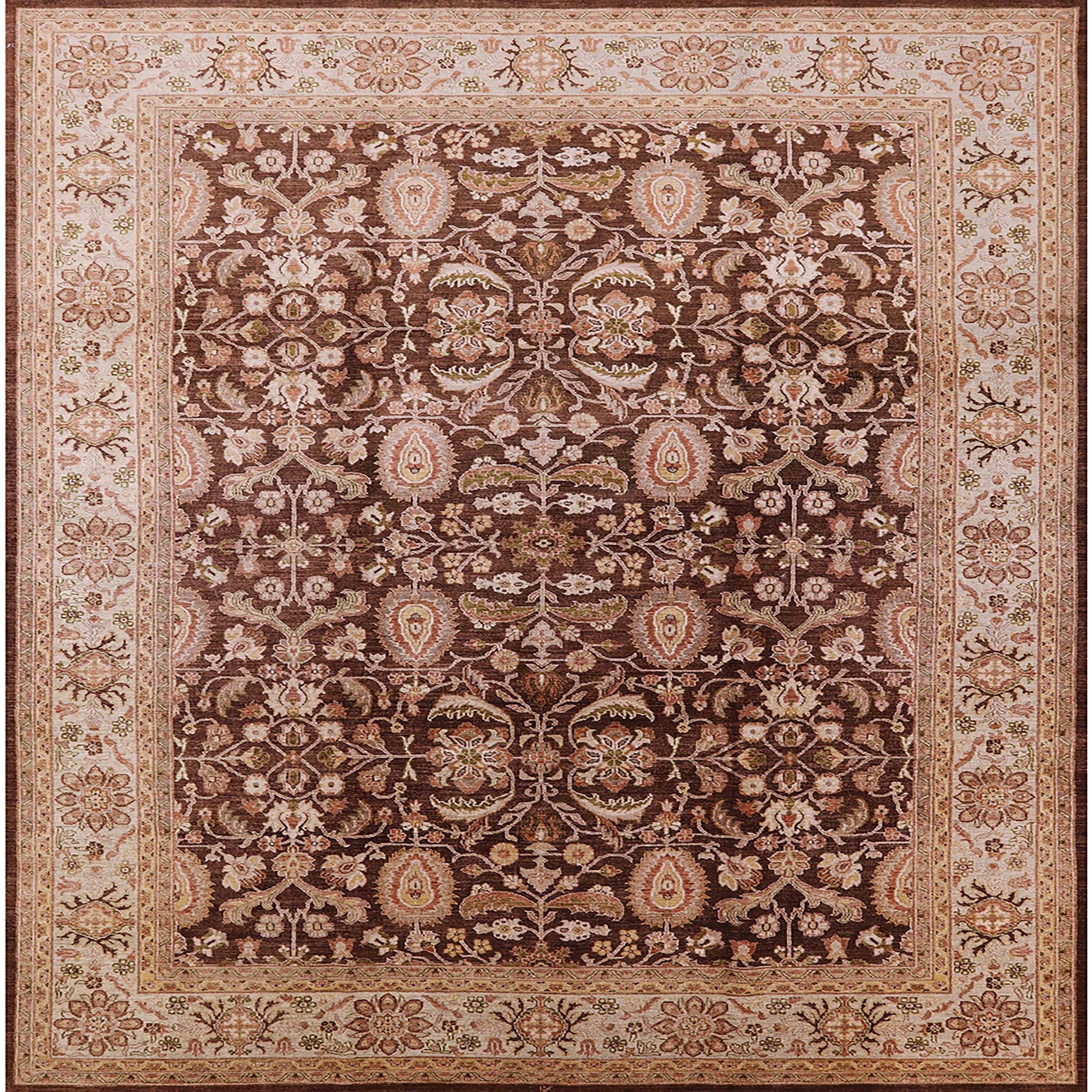 Ahgly Company Indoor Square Mid-Century Modern Dark Sienna Brown ...