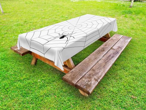 Spider Web Outdoor Tablecloth, Toxic Poisonous Insect Thread Crawly ...