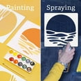 9Pcs 9 Styles Sun Shaped PET Hollow Out Drawing Painting Stencils for ...