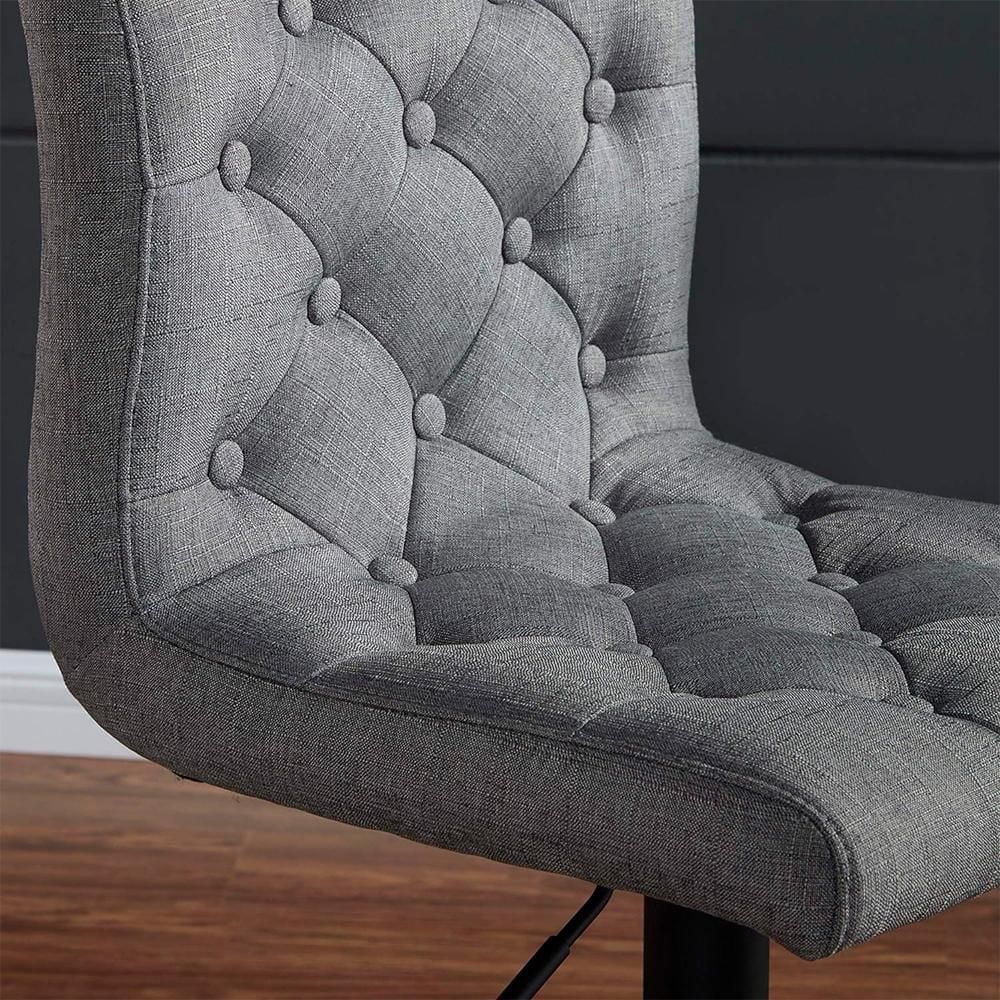 Click here for Heavenly Collection Grey Tufted Adjustable Stool F... prices