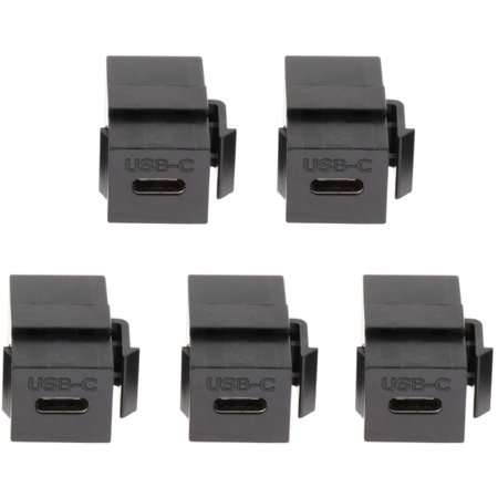 Black USB C Keystone Jack, USB 3.1 Type C Connector Keystone Insert ...
