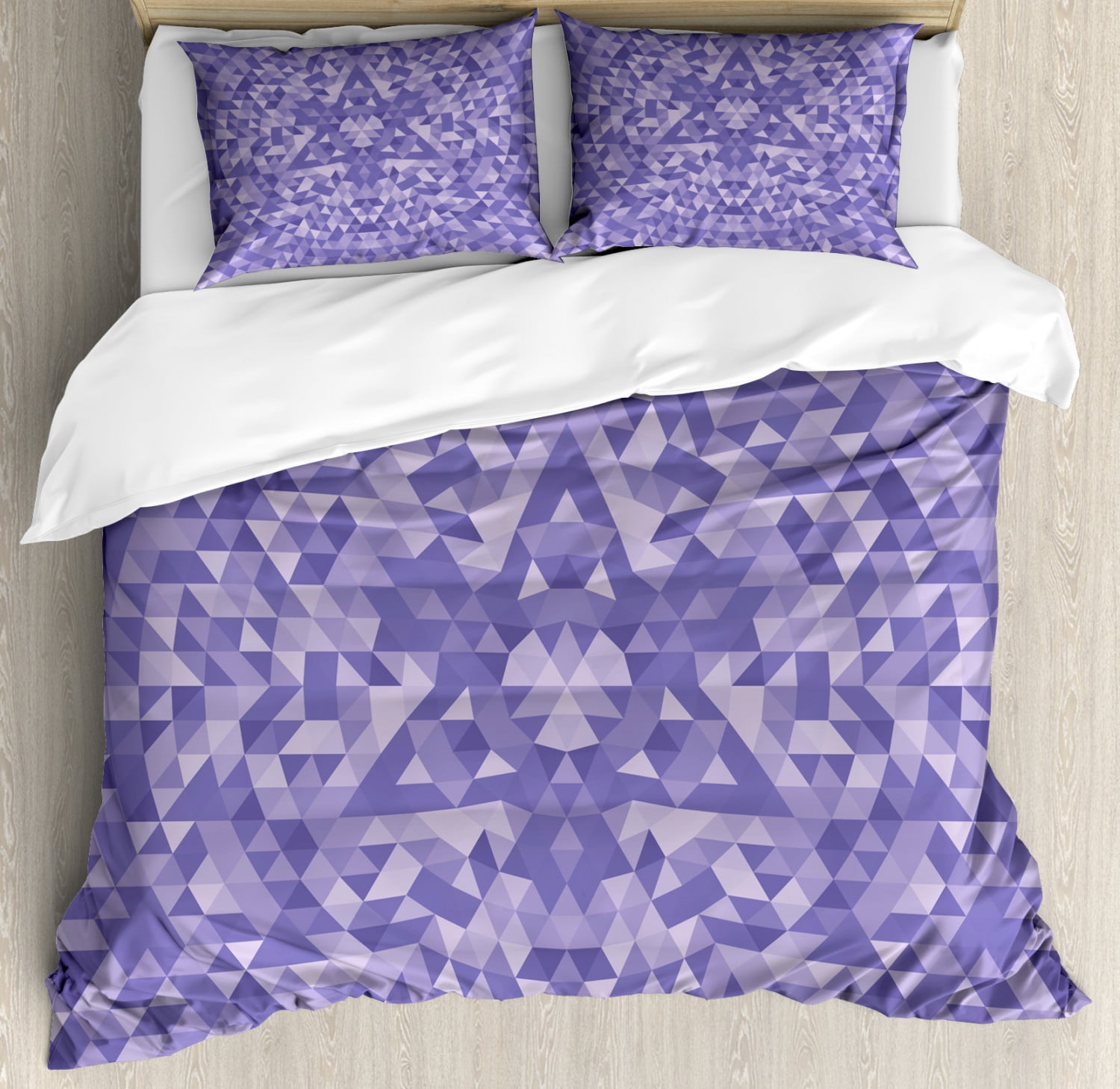 Purple Mandala Queen Size Duvet Cover Set, Purple Color Gradient ...