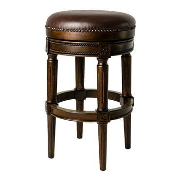 Maven Lane Pullman Backless Bar Stool in Walnut Finish w/ Marksman ...