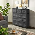 Ktaxon Bedroom Chest Dresser, 9-Drawer Storage Unit with Steel Frame ...