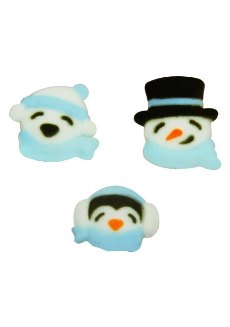 Cozy Winter Friends Polar Bear Snowman Penguin Sugar Decorations ...