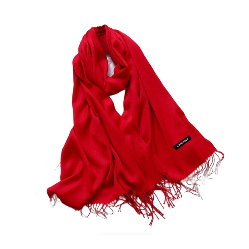 Click here for Mmirethe Women Scarf With Tassel Pure Color Pure C... prices