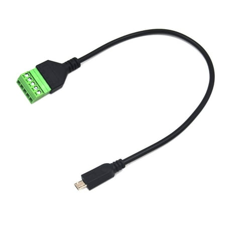 Kework 118 inch Micro USB Male to 5 Pin Screw Terminal Female charging ...