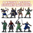 ArtCreativity 16-piece Knight Action Figures Set, 2.5‚Äù Free-Standing ...