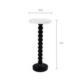 COZAYH Pedestal Small End Table, Contemporary Side Table with Black ...