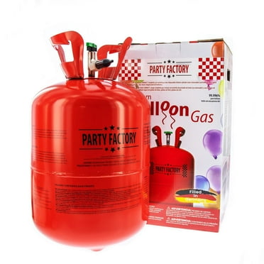 Disposable Portable Helium Balloon Kit, 4.98 Cu Ft, with 20 Balloons ...
