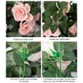 YOLETO Artificial Flowers, Pink Rose Silk Vines, 2-Pack, 15ft Total for ...