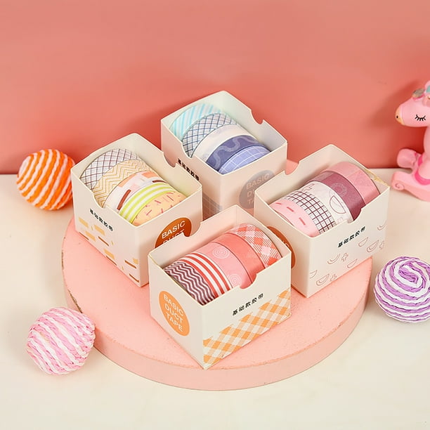 5 Rolls/Set Tape Stylish Bright-coloRed Washi Exquisite Wide ...