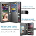 Samsung Galaxy S23 Ultra 5G Wallet Case, Njjex PU Leather, 9 Card Slots, Detachable Case, Flip ...