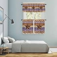 Country Stars Kitchen Curtains Set for Windows, Purple Wood Grain Bless ...