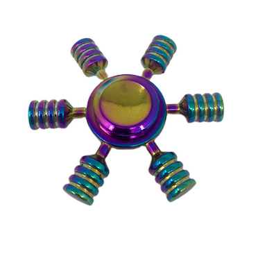 Rainbow Brass EDC Triangle Fidget Spinner Toys High Speed Hand Finger ...