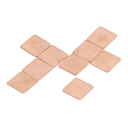 100Pcs Pure Copper Heatsink, Copper Pad Shim Thermal Kit, No Burr Red ...