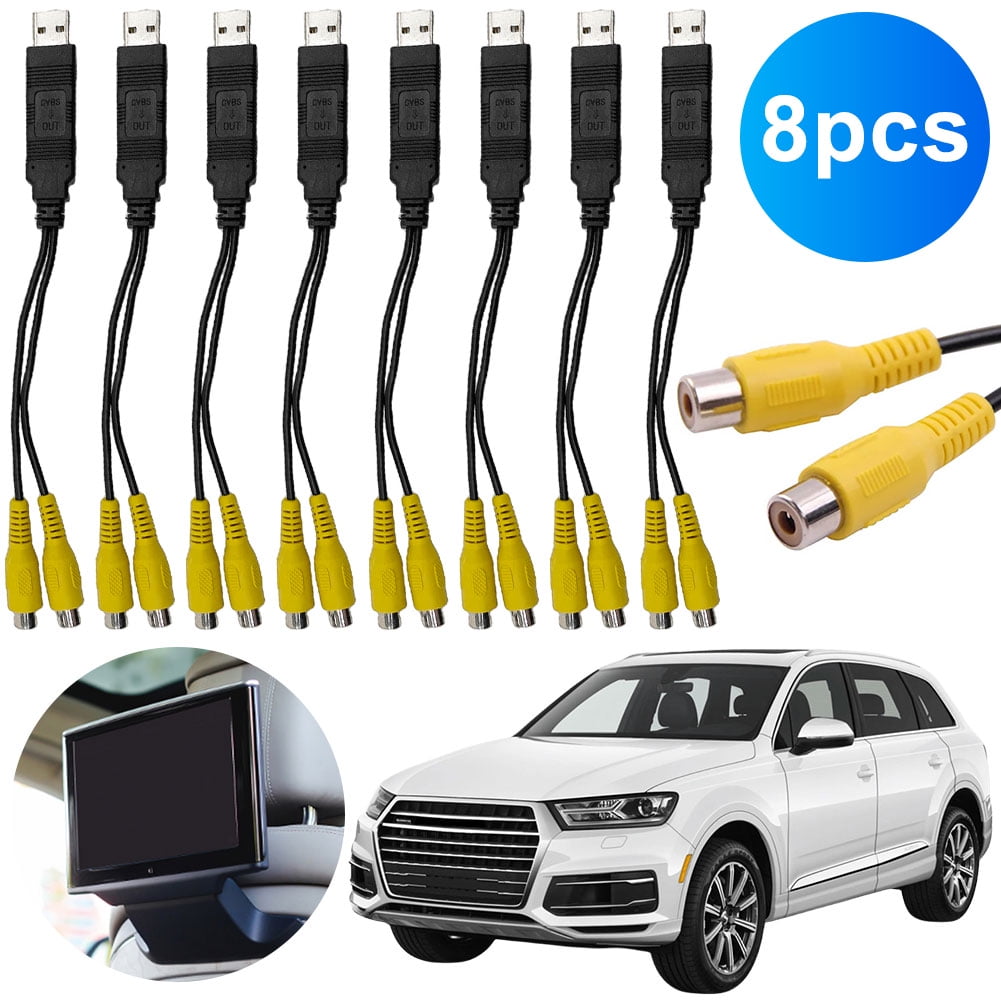 USB A CVBS RCA Video Cable 2 CVBS USB A RCA Cable Car Radio Accesorios ...