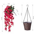 Artificial Hanging Hibiscus Flowers Red 2 Outdoor Patio Home Decoration ...