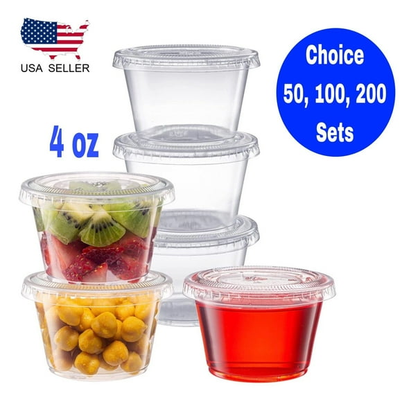4 Oz Plastic Containers Lids
