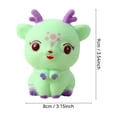 4" Green Kawaii Cartoon Deer Squishy Toys, Portable Squeeze Ornament ...