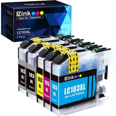 Brother Genuine LC103 4-Color High Yield Ink Cartridge Set (LC103BK ...