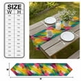 Colorful Pigment Table Runner Linen Burlap Table Runner 72 Inches Long ...