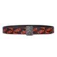CINNI LEATHER Men’s Designer Genuine Leather Belt Red & Black Pattern ...