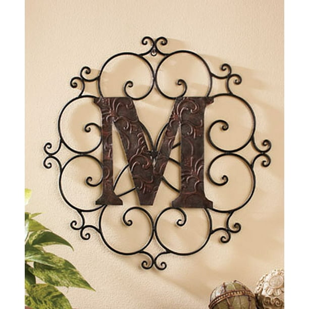 Personalized Letter "M" Metal Wall Art - Great Gift! - Walmart.com