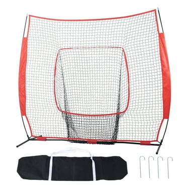 HCY 7x7 ft Baseball Softball Practice Net, Portable Baseball Training ...