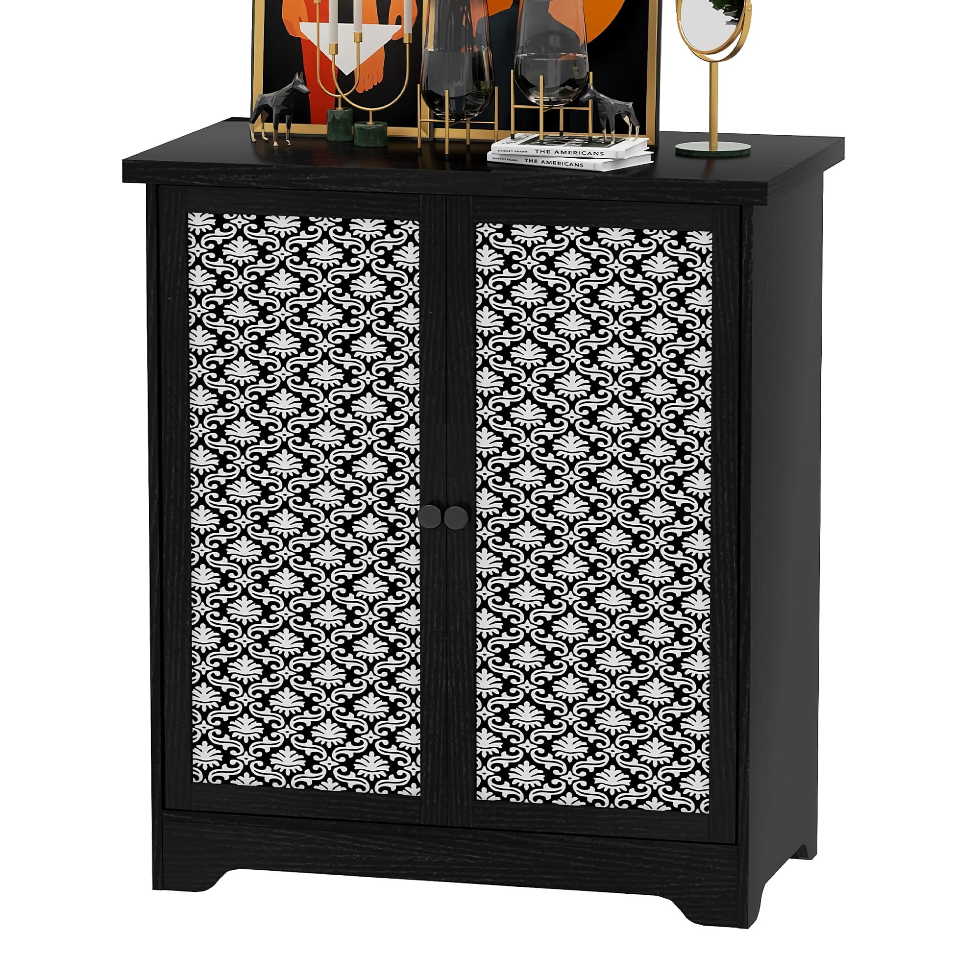 Click here for Toytexx Black Buffet Sideboard Cabinet With Patter... prices