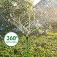 3-Arm Sprinkler with Adjustable Telescoping Base, 360 Degree Rotation ...